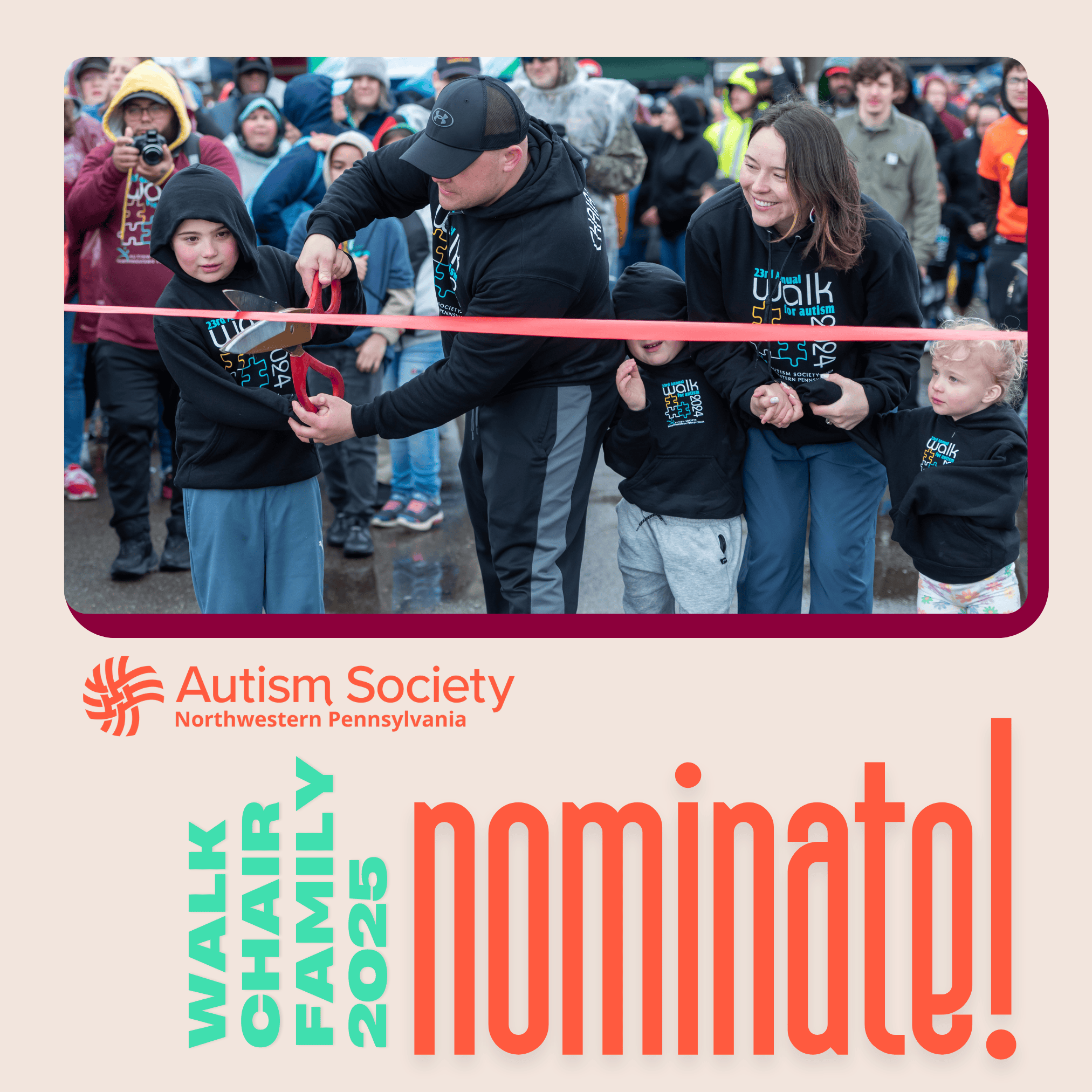 NOMINATION! Annual Walk for Autism | Walk Chair Family - Autism Society ...